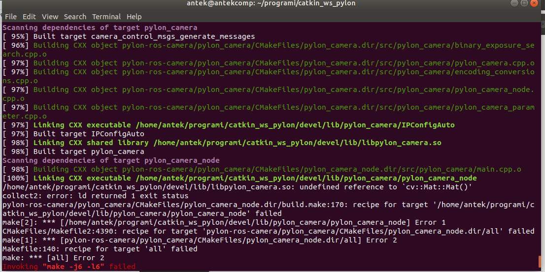Problem with catkin_make · Issue #113 · basler/pylon-ros-camera · GitHub