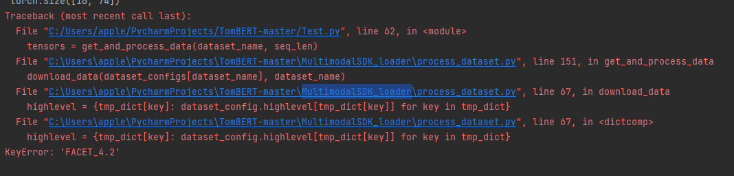 Key Error · Issue 1 · Lobracost Multimodalsdk Loader · Github