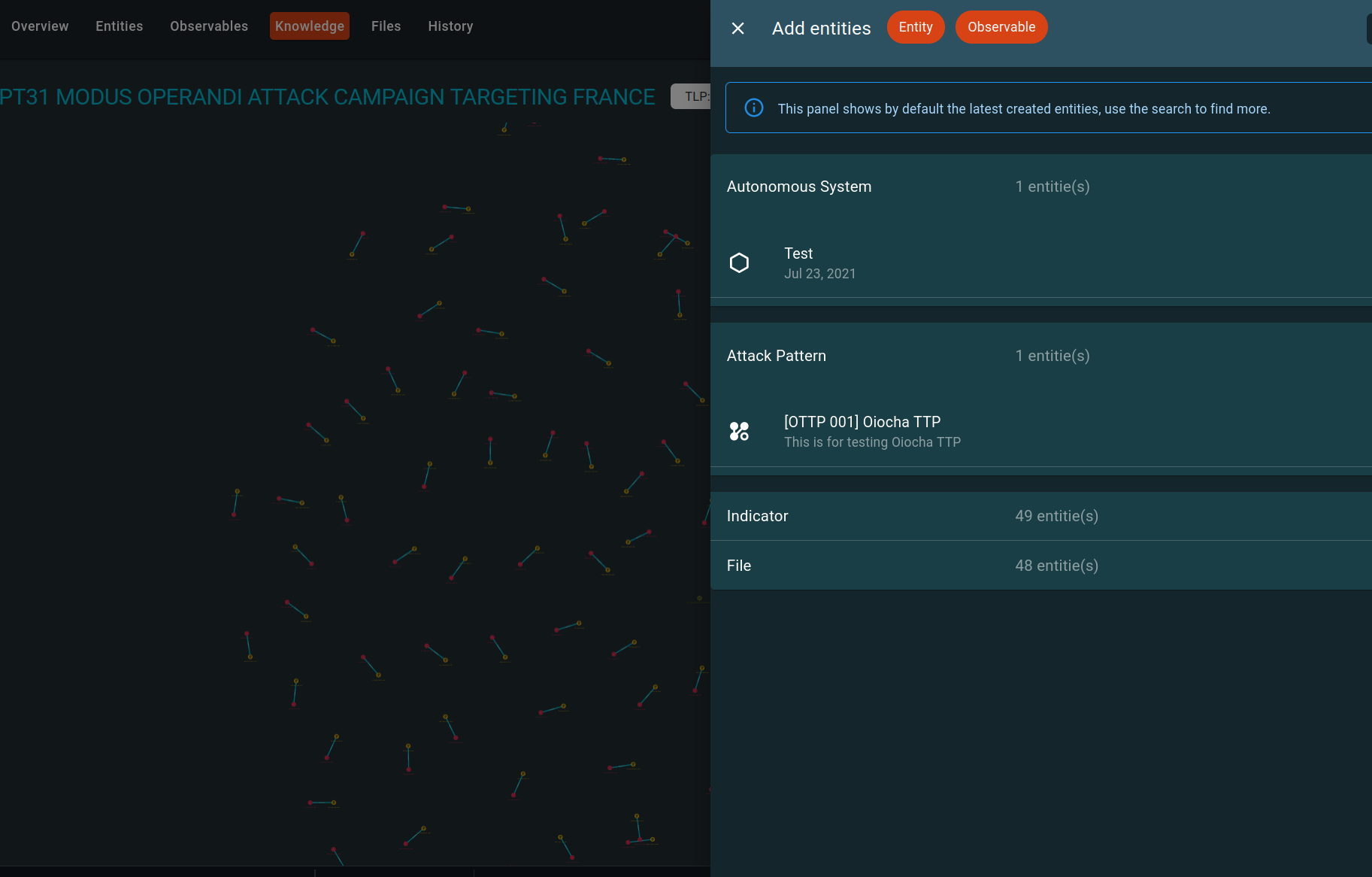 Observables missing from the menu to create a new entity in Reports · Issue #1480 · OpenCTI ...