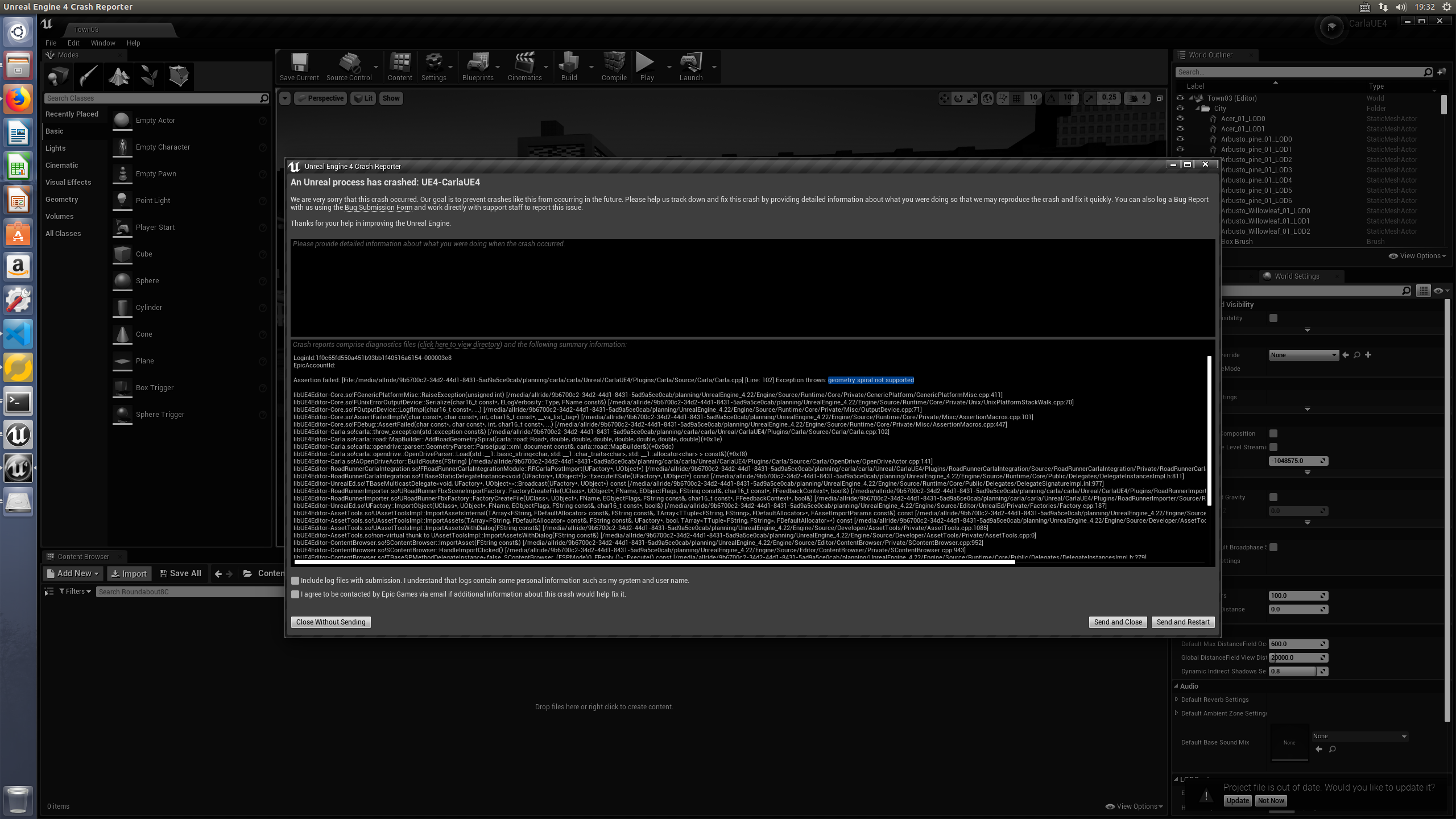 CarlaUE4 crashed when import .fbx with RoadRunner Plugin enabled · Issue #2121 · carla-simulator ...
