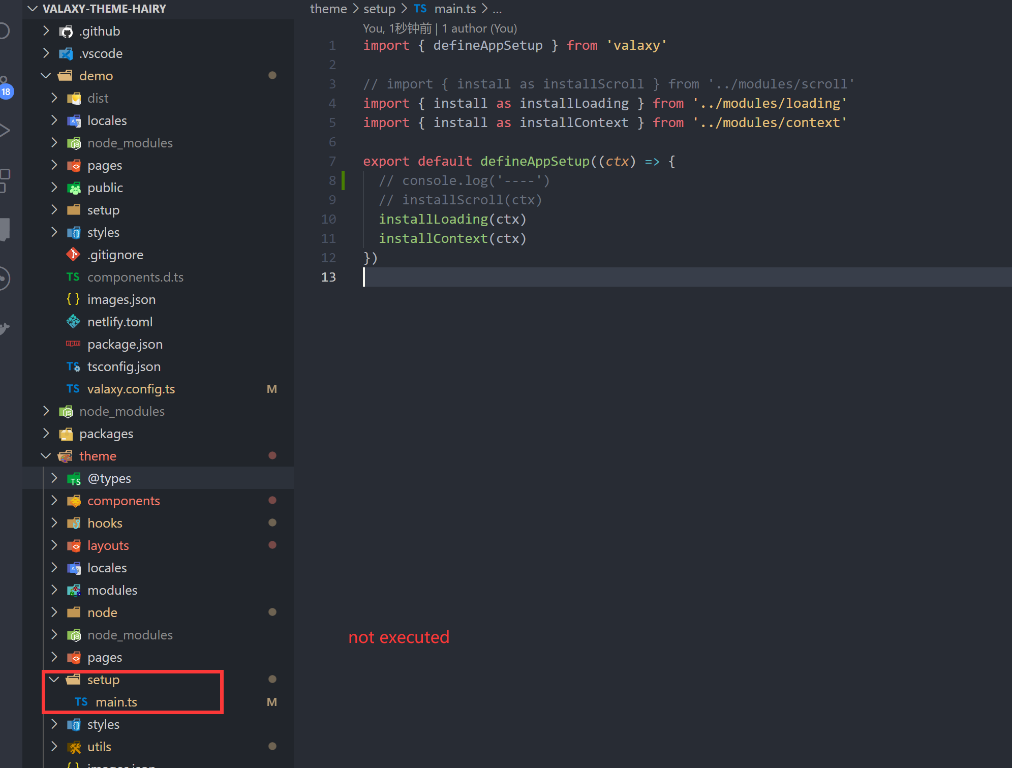 bug: the setup under theme is not executed · Issue #180 · YunYouJun/valaxy · GitHub