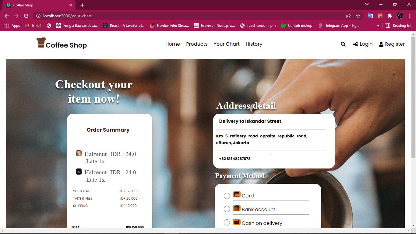 Github Dendyar Coffee Shop