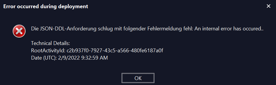 Problem during deployment, · Issue #417 · TabularEditor/TabularEditor3 · GitHub