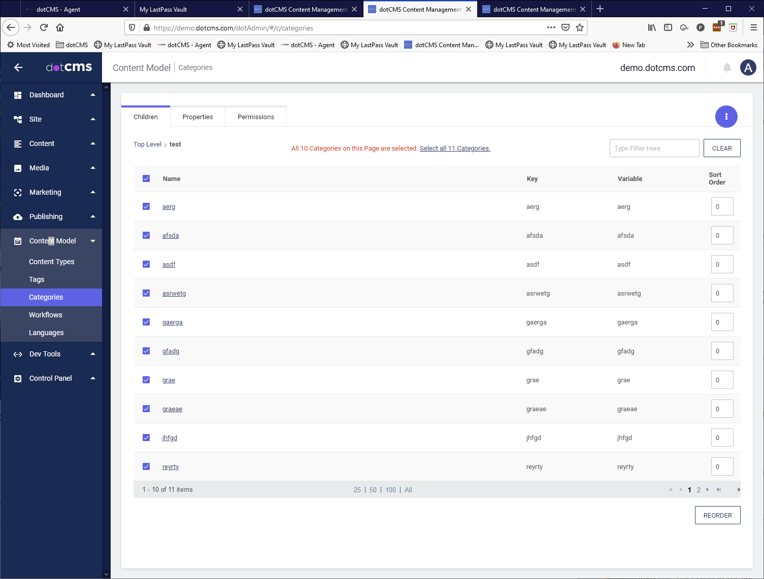 Using 'select all' on categories before deleting will delete even deselected items · Issue ...
