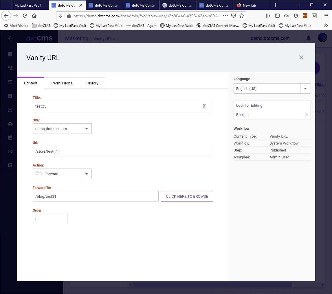 301 and 302 Vanity URL redirects do not pass querystrings · Issue #19564 · dotCMS/core · GitHub