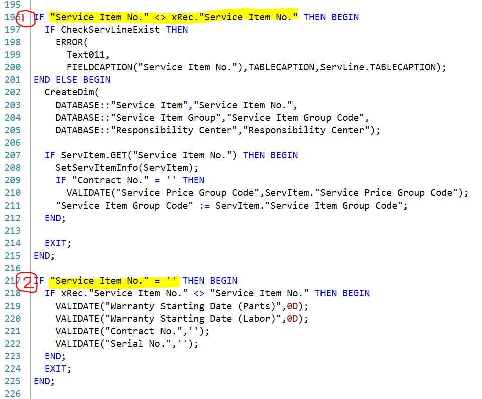 table 5901 Service Item No. On Validate trigger · Issue #2697 ...