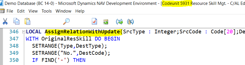 codeunit 5931 Resource Skill Mgt - make local external - AssignRelationWithUpdate · Issue #4681 ...