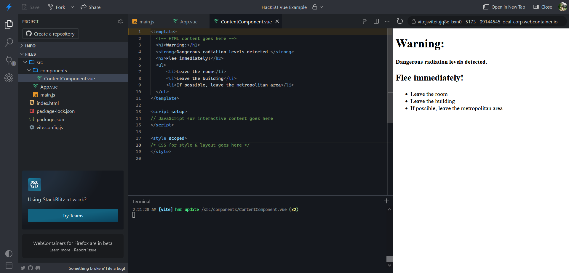 GitHub - hacksu/the-modern-web-via-vue: Intro to writing components with Vue.