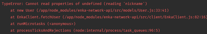Getting undefined 'nickname' from EnkaClient.js on fetchUser · Issue #25 · yuko1101/enka-network ...