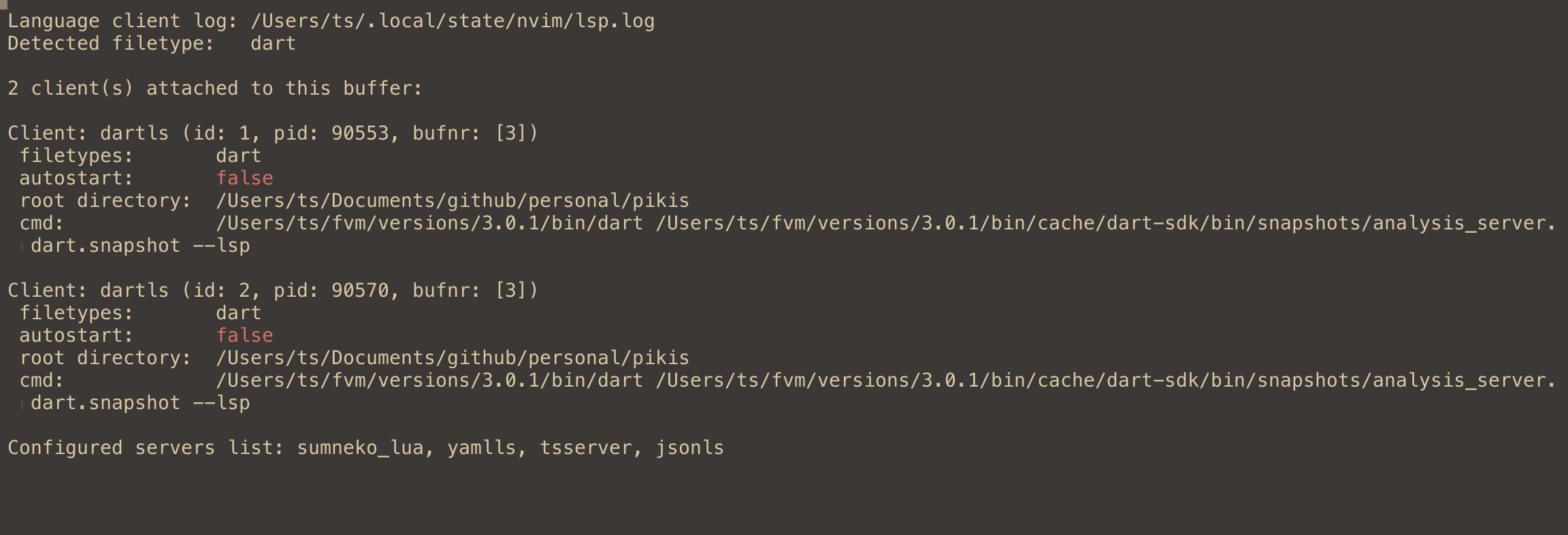 Multiple LSP servers attached to the same buffer · Issue #171 · nvim-flutter/flutter-tools.nvim ...