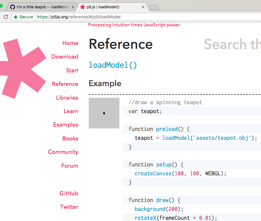 I'm a little teapot -- loadModel() example .obj appears as mere speck or not at all · Issue ...