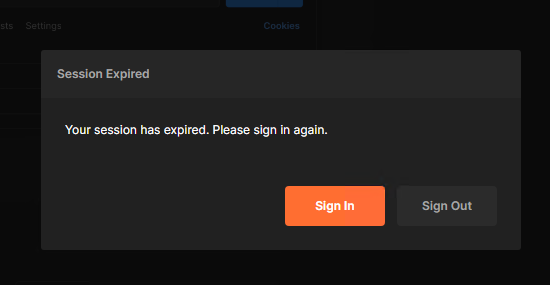your session has expired. please sign in again · Issue #11376 · postmanlabs/postman-app-support ...