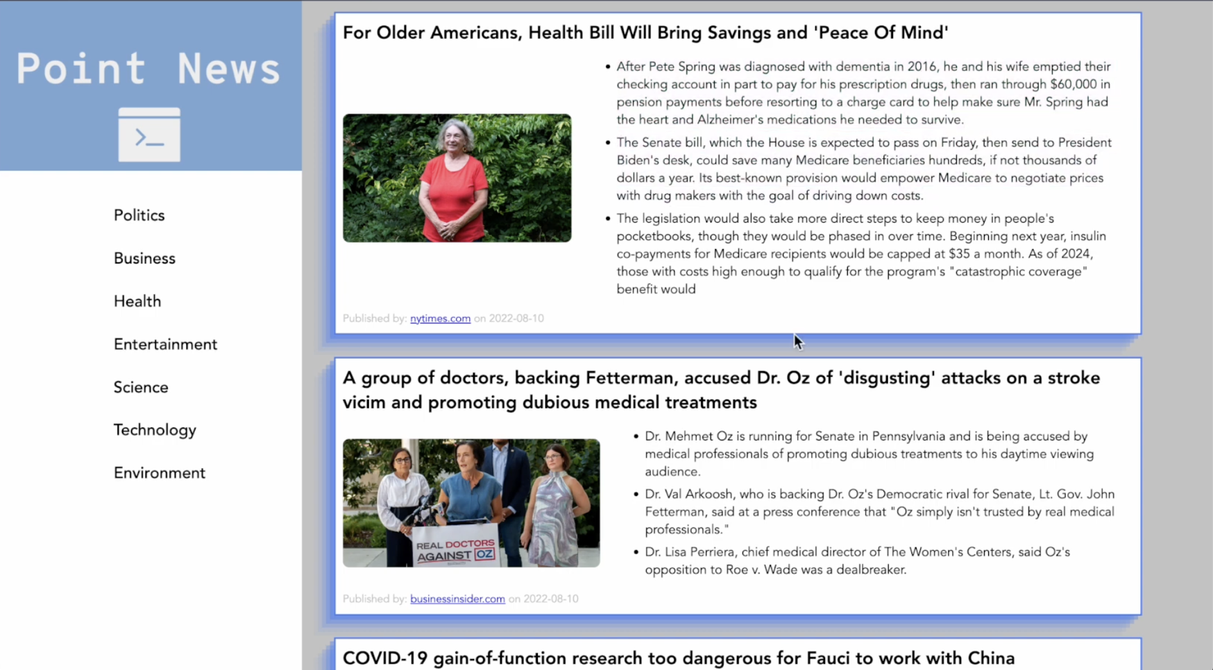 GitHub - logandeboo/Point_News_AI: Point News AI is a news aggregator ...