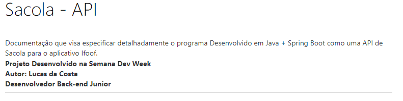 GitHub - lucascostadevrobot/sacola-api: Sacola-API Semana Ifood Dev Week.