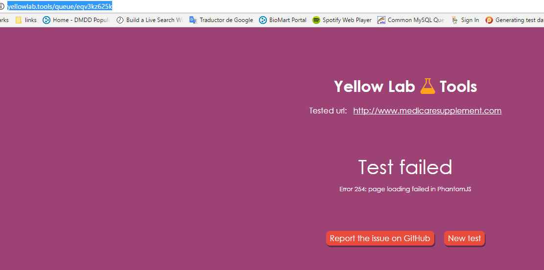 Error 255: Phantomas error · Issue #232 · YellowLabTools/YellowLabTools ...