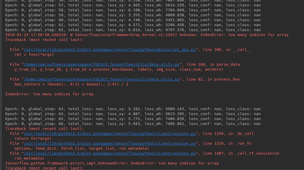训练到6个epoch出现nan · Issue #3 · wizyoung/YOLOv3_TensorFlow · GitHub