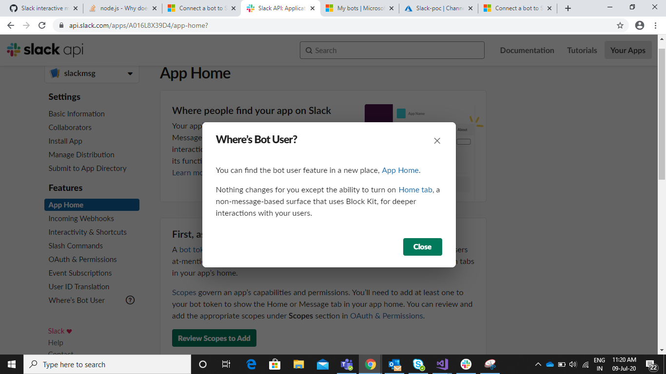 Button actions are not working in slack channel. · Issue #2553 · microsoft/BotBuilder-Samples ...