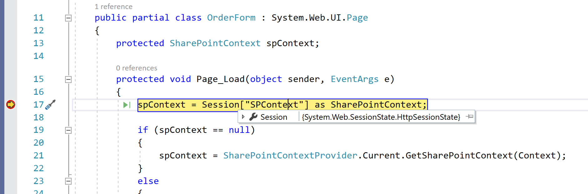 spContext was null System.NullReferenceException and "Object reference ...