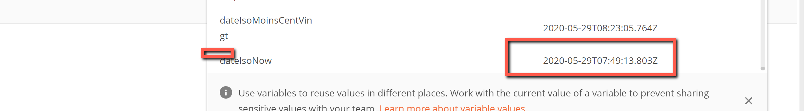 Using variable set with ISO 8601 date is not working · Issue #8563 · postmanlabs/postman-app ...