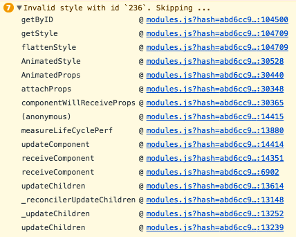 Animated.View: Invalid style with id `###`. Skipping... · Issue #617 · necolas/react-native-web ...