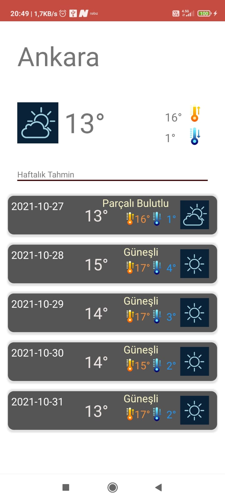 GitHub - etokoc/WeatherApp: Kotlin kullanılarak api kullanılarak hava tahmin uygulaması projesidir.