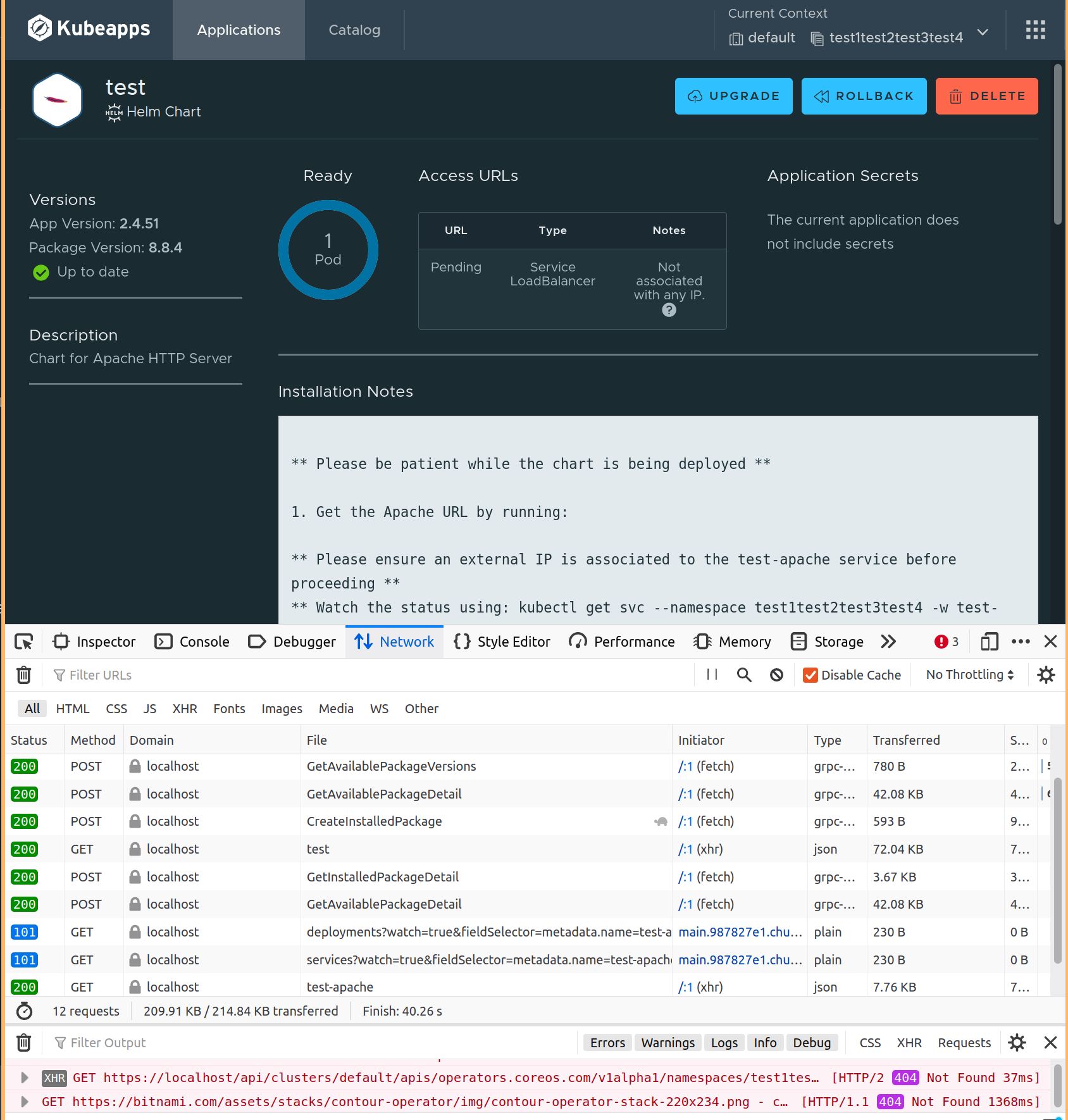 UI: InternalError too much recursion when the ns exceeds some length · Issue #3587 · vmware ...