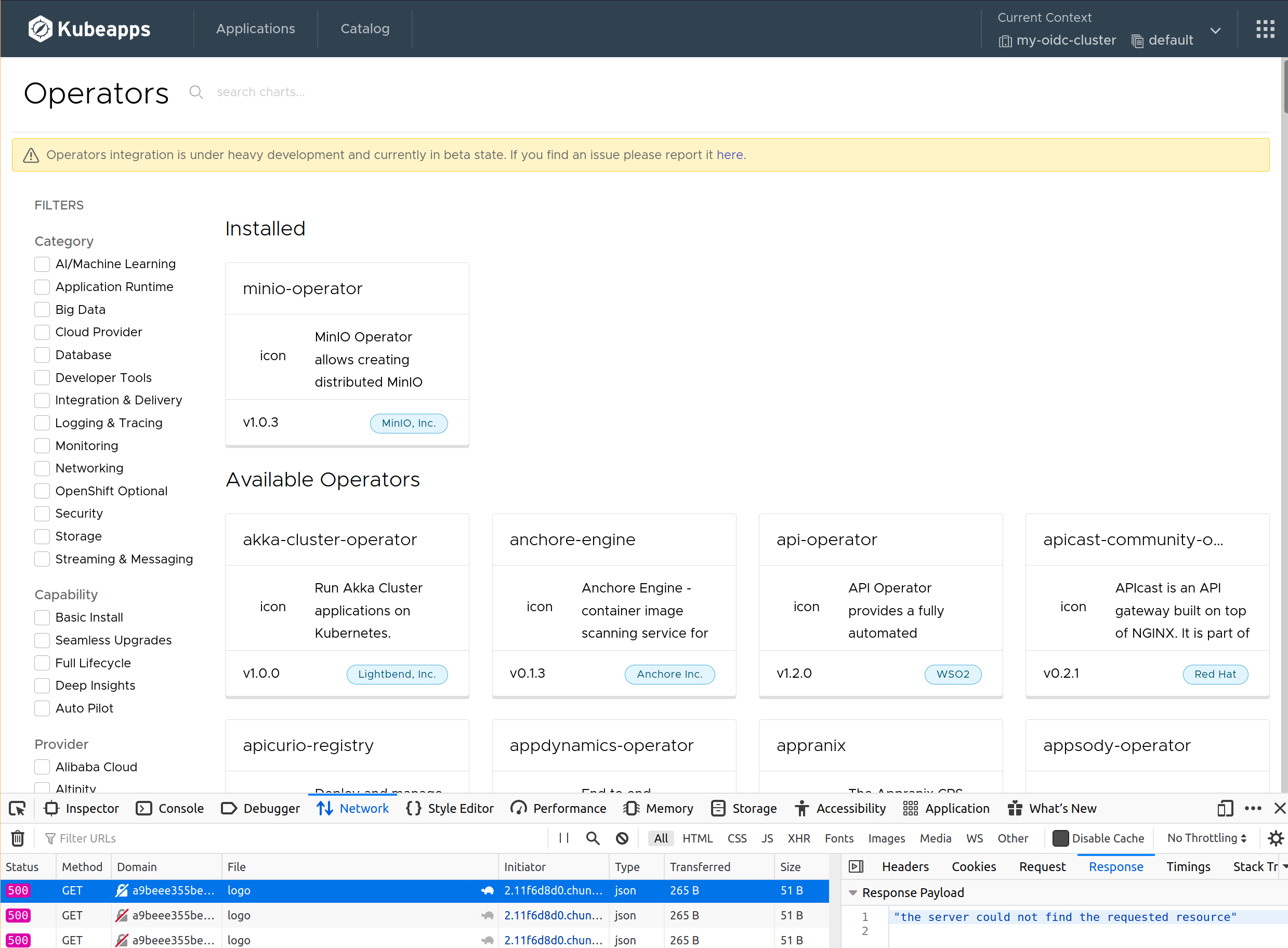 GetOperatorLogo is not cluster aware · Issue #2076 · vmware-tanzu/kubeapps · GitHub
