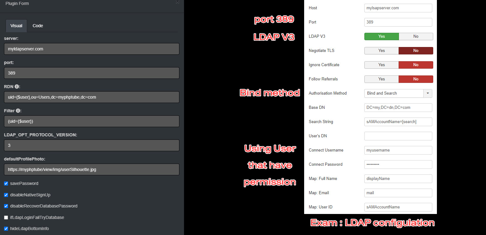 Cannot Find User Authentication Such As Bind And Search On Ldap Authentication Pulgins · Issue