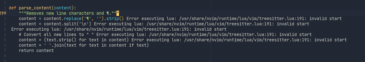 Issues Found With Syntax Hightlighting · Issue 78 · Nvim Treesitternvim Treesitter · Github