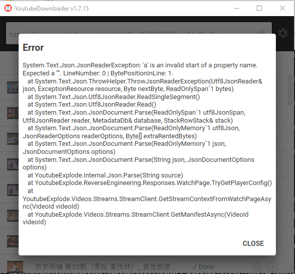 JsonReaderException: 'a' is an invalid start of a property name · Issue #156 · Tyrrrz ...