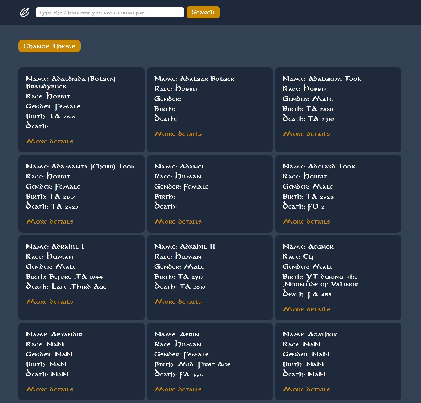 GitHub - edpadua/LOTR: This project is a system developed with the ReactJS library that shows ...