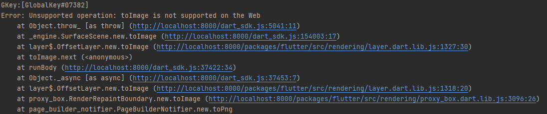 Flutter for Web 'RenderRepaintBoundary toImage()' exception · Issue #57631 · flutter/flutter ...
