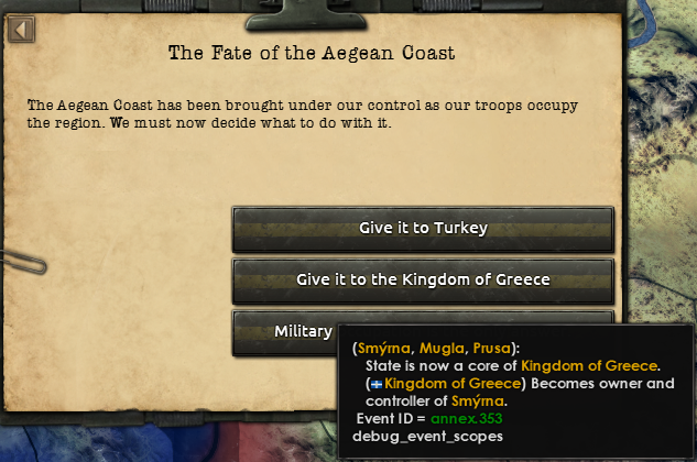 GRE - Granting Aegean Coast to Geeece Through fate of gives them cores in anatolia · Issue ...