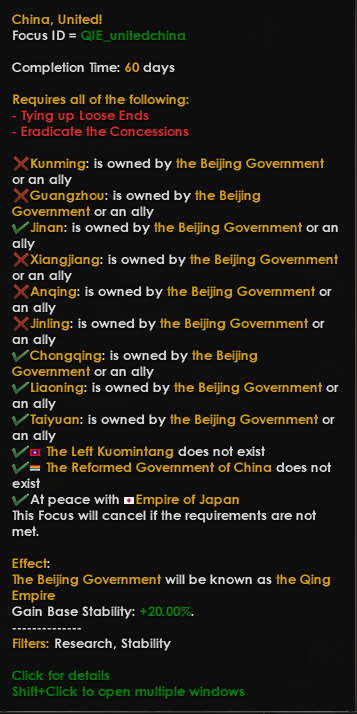 QIE - China united renames Beijing Government to Qing Empire · Issue #11150 · Kaiserreich ...