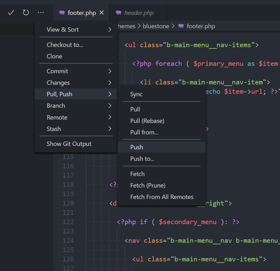 Revert Push menu item back to primary menu. Poor UX · Issue #104912 ...