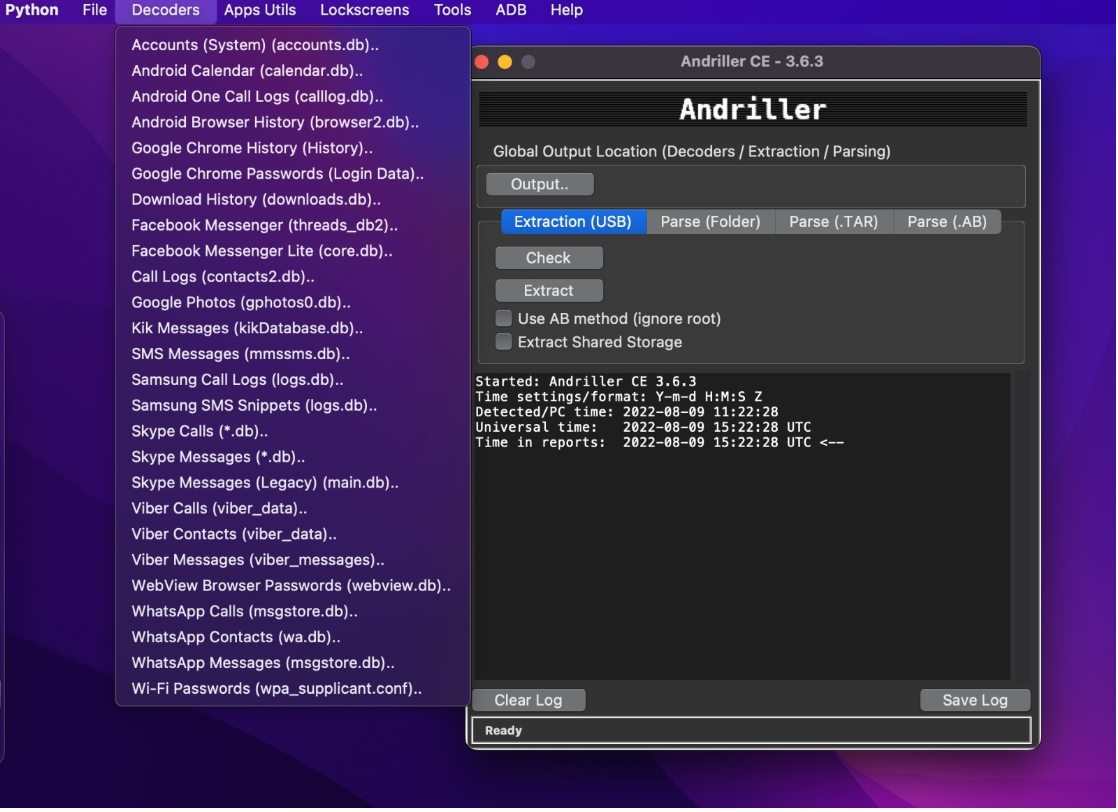 Mobile App Forensic Tools Analysis Andriller Tool Implementation Details Md At Main