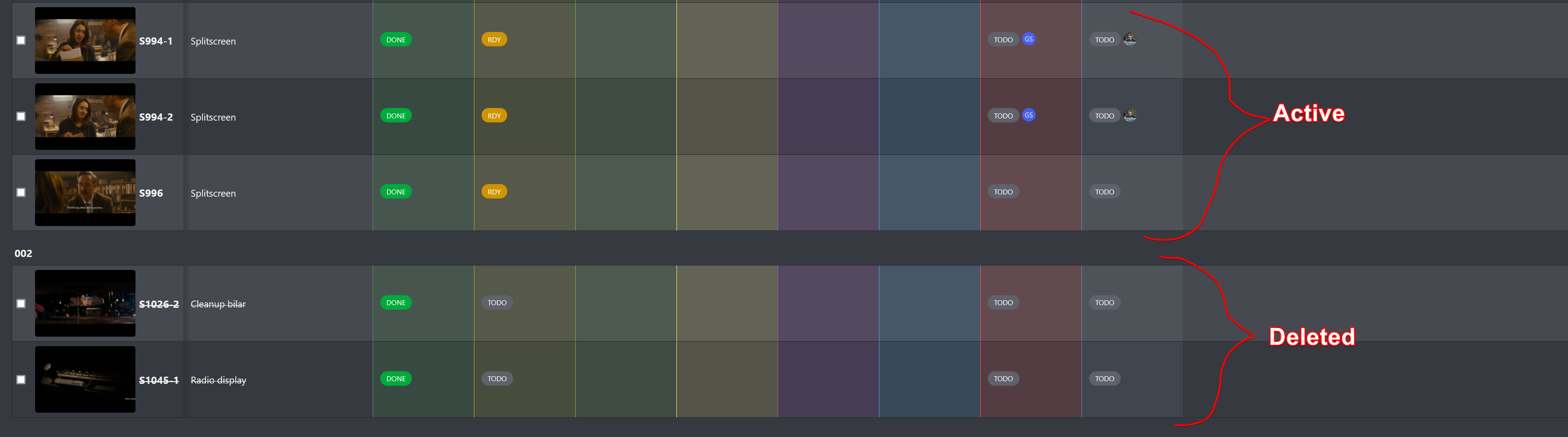 Make deleted stand out more · Issue #935 · cgwire/kitsu · GitHub