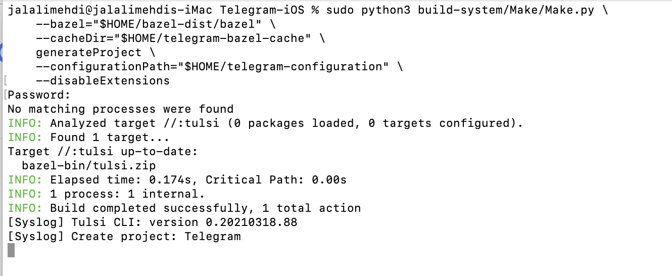 I can't generate an Xcode project · Issue #749 · TelegramMessenger/Telegram-iOS · GitHub