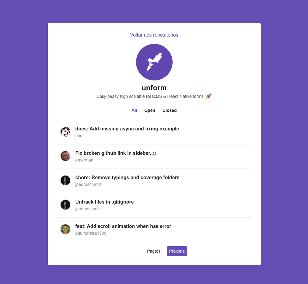 GitHub - enrickdaltro/gostack-modulo5: Desafio do módulo 5 do Bootcamp GoStack.
