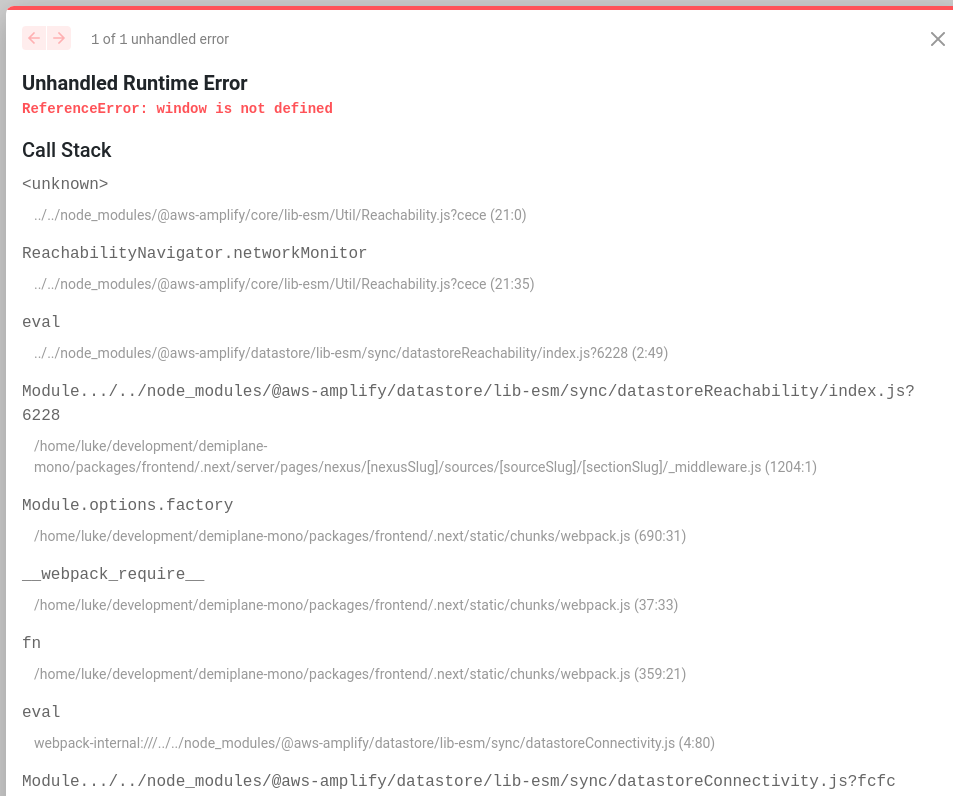 Amplify Causing Errors With Next 12 Middleware · Issue 30884 · Vercelnextjs · Github