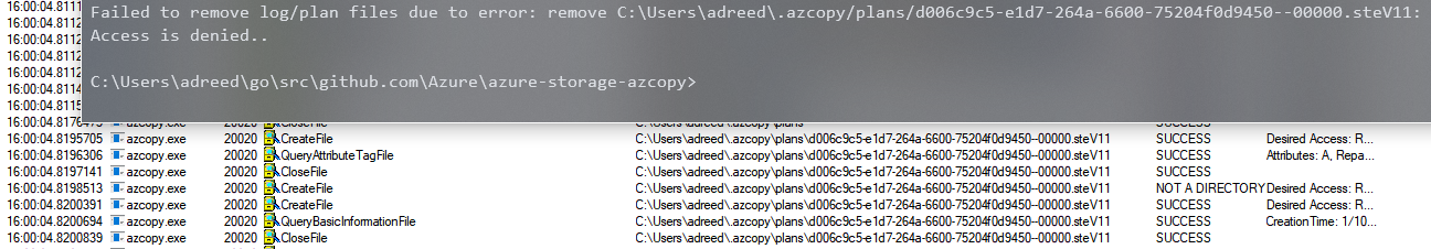 Command Azcopy Jobs Clean With Status Completed Not Cleaning Log And Plan Files · Issue 814