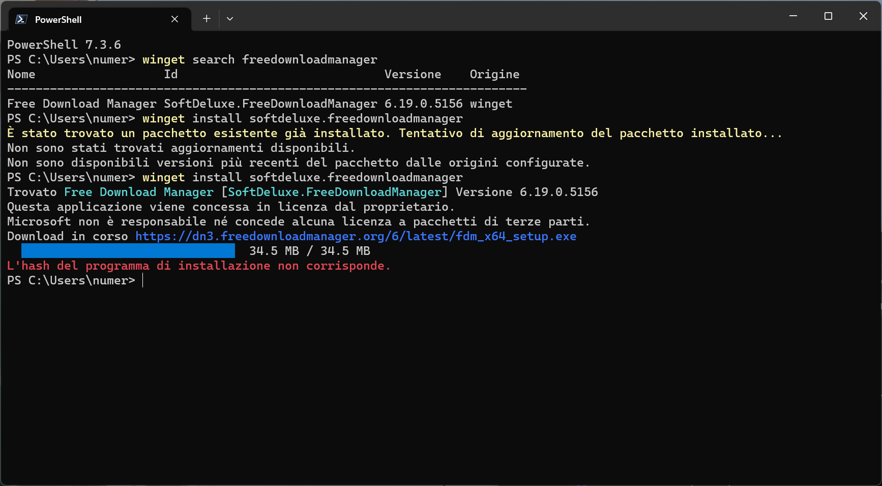 Free download manager give hash mishmatch · Issue #112850 · microsoft/winget-pkgs · GitHub