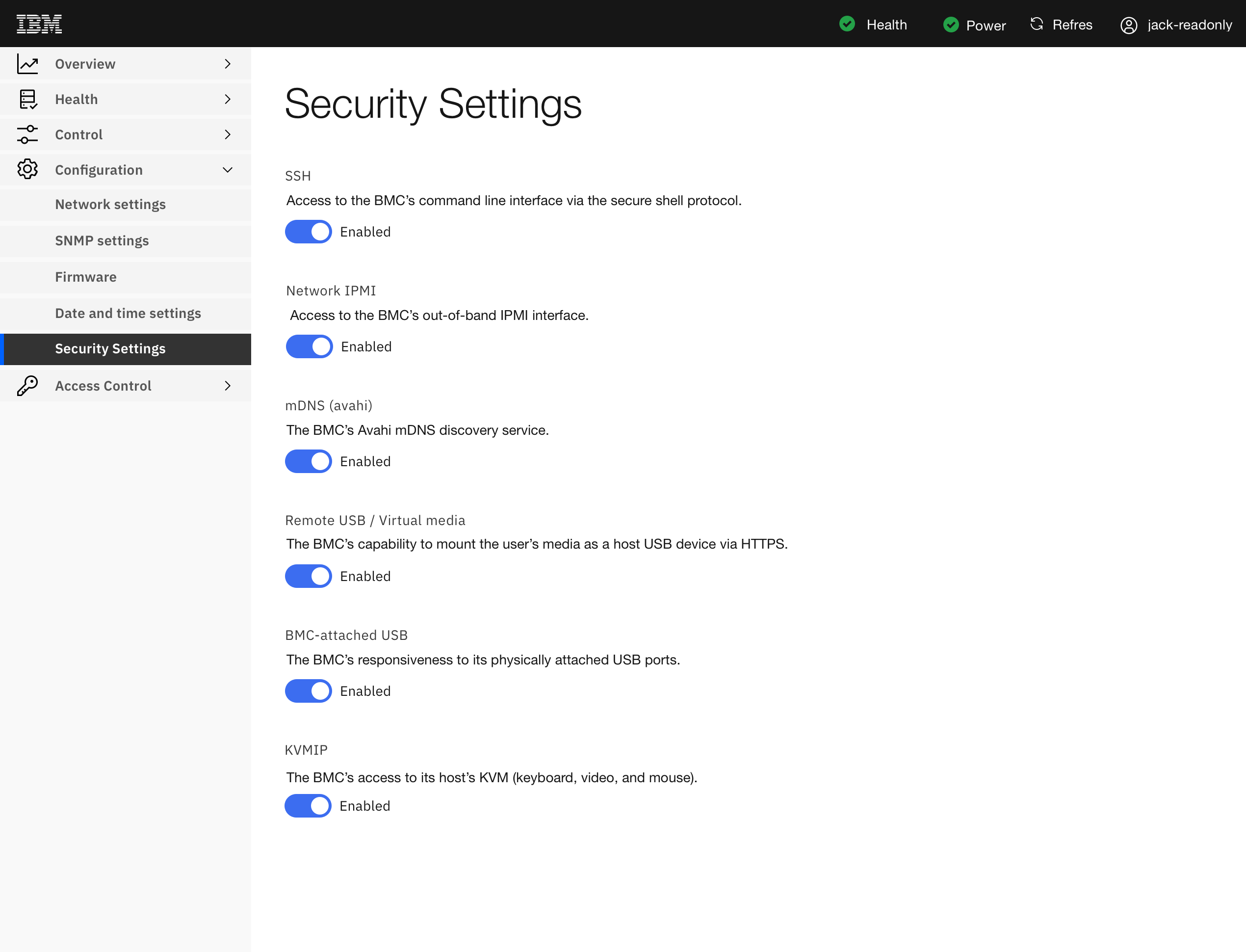 Security Settings · Issue #5 · openbmc/webui-vue · GitHub