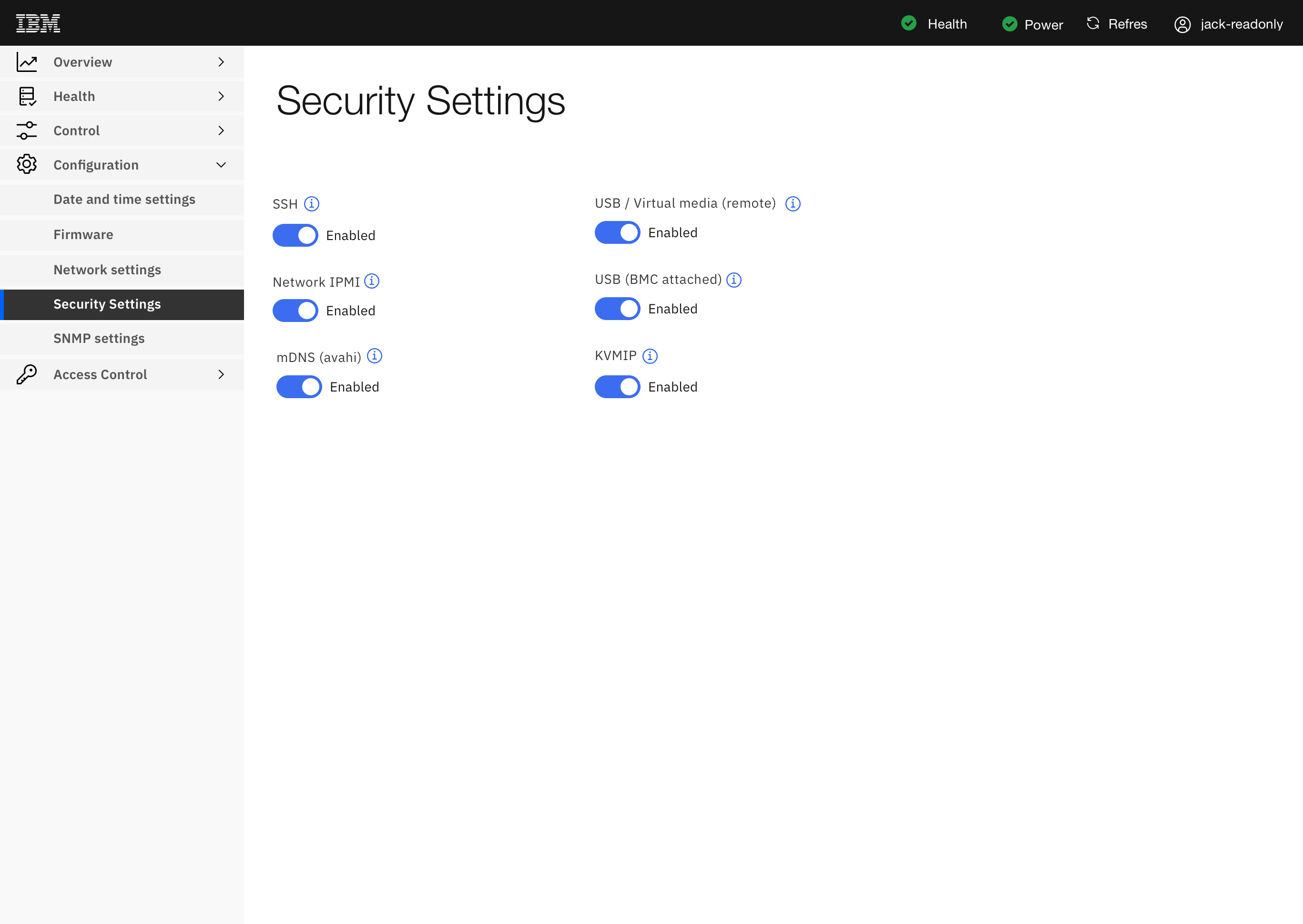 Security Settings · Issue #5 · openbmc/webui-vue · GitHub