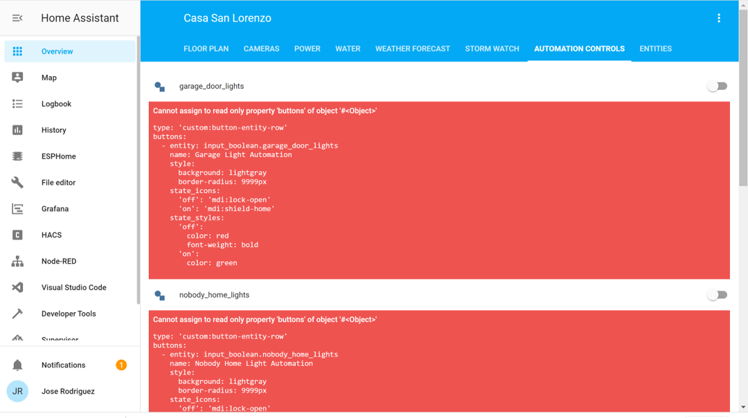 Custom HACS button-entity-row card stopped working with Home Assistant ...