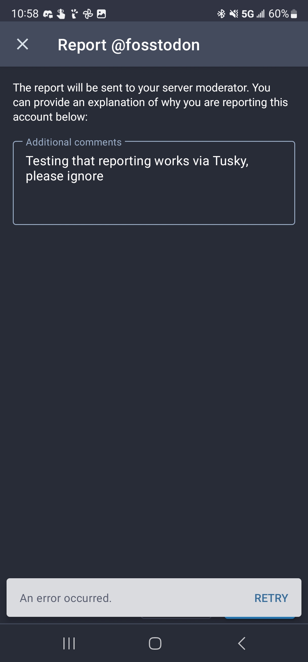 Cannot Report posts · Issue #3620 · tuskyapp/Tusky · GitHub