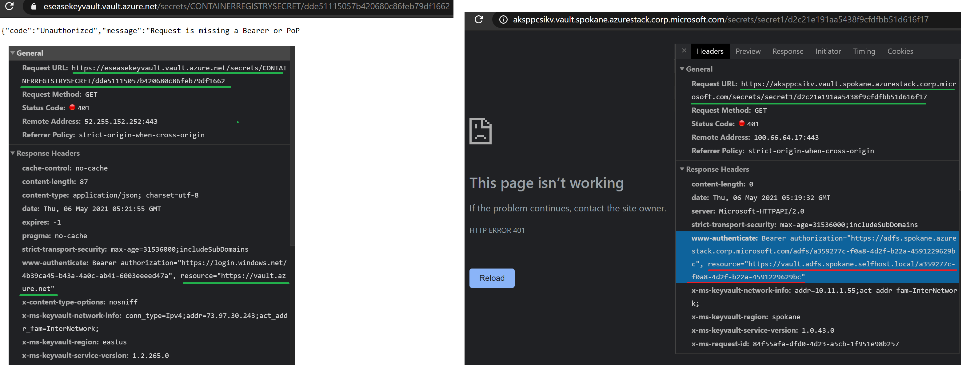 Driver Pod fails on Azure Stack Hub because Key Vault Secret URI is incomplete · Issue #504 ...