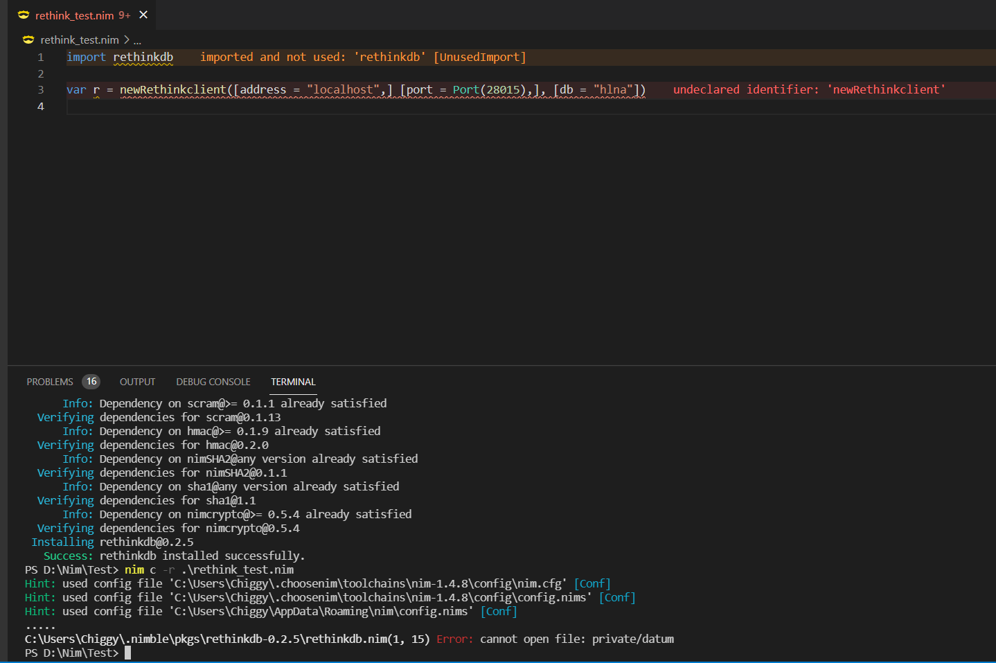 Not working on nim 1.4.8 · Issue #15 · OpenSystemsLab/rethinkdb.nim · GitHub