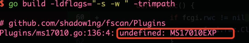 编译报错 · Issue #130 · shadow1ng/fscan · GitHub