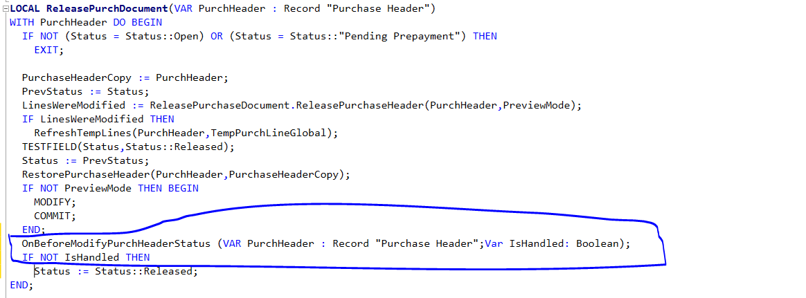Event Request Codeunit 90 Purch Post Releasepurchdocument · Issue 2234 · Microsoft